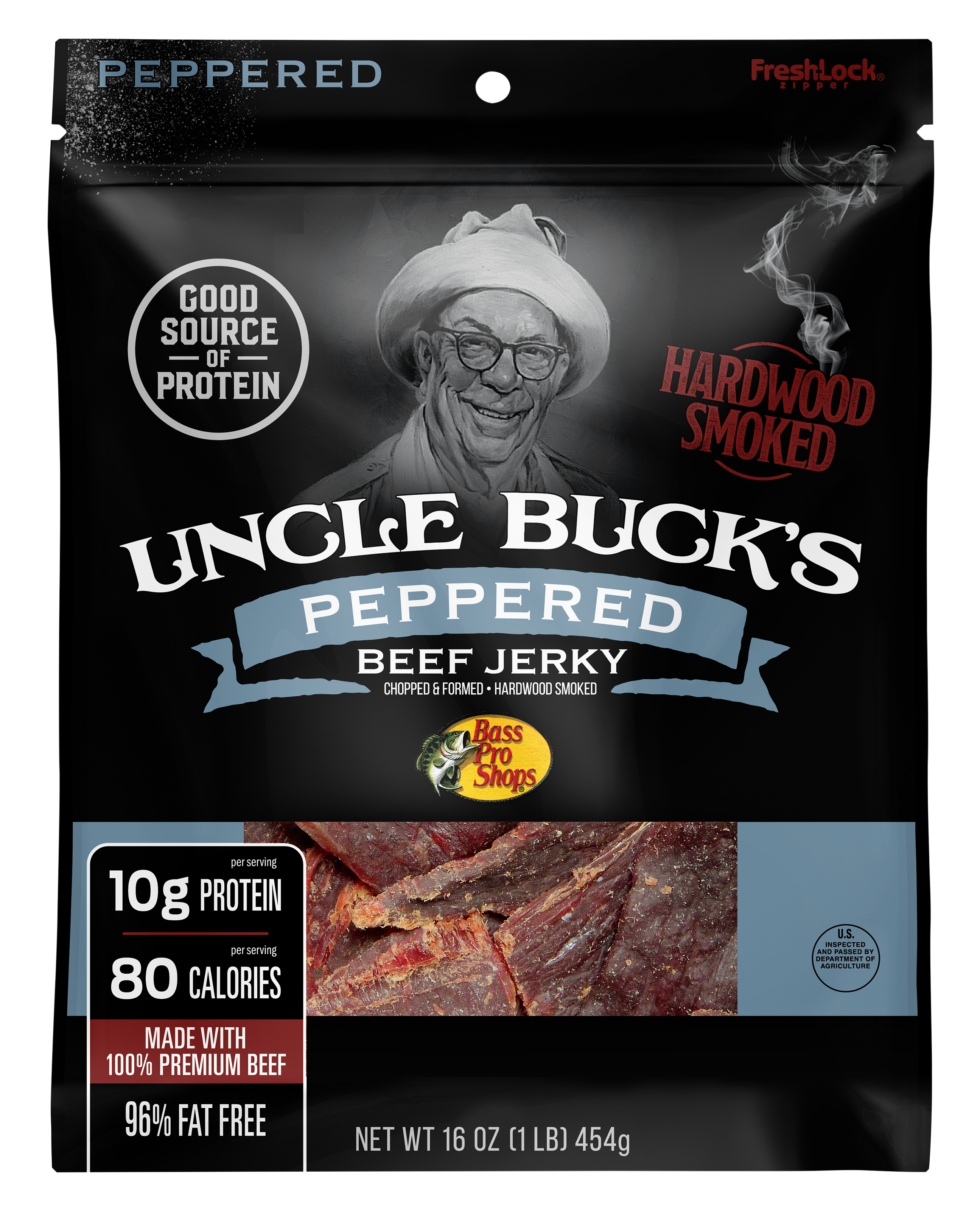 Bass Pro Shops Uncle Buck's Peppered Beef Jerky | Mack's Prairie Wings